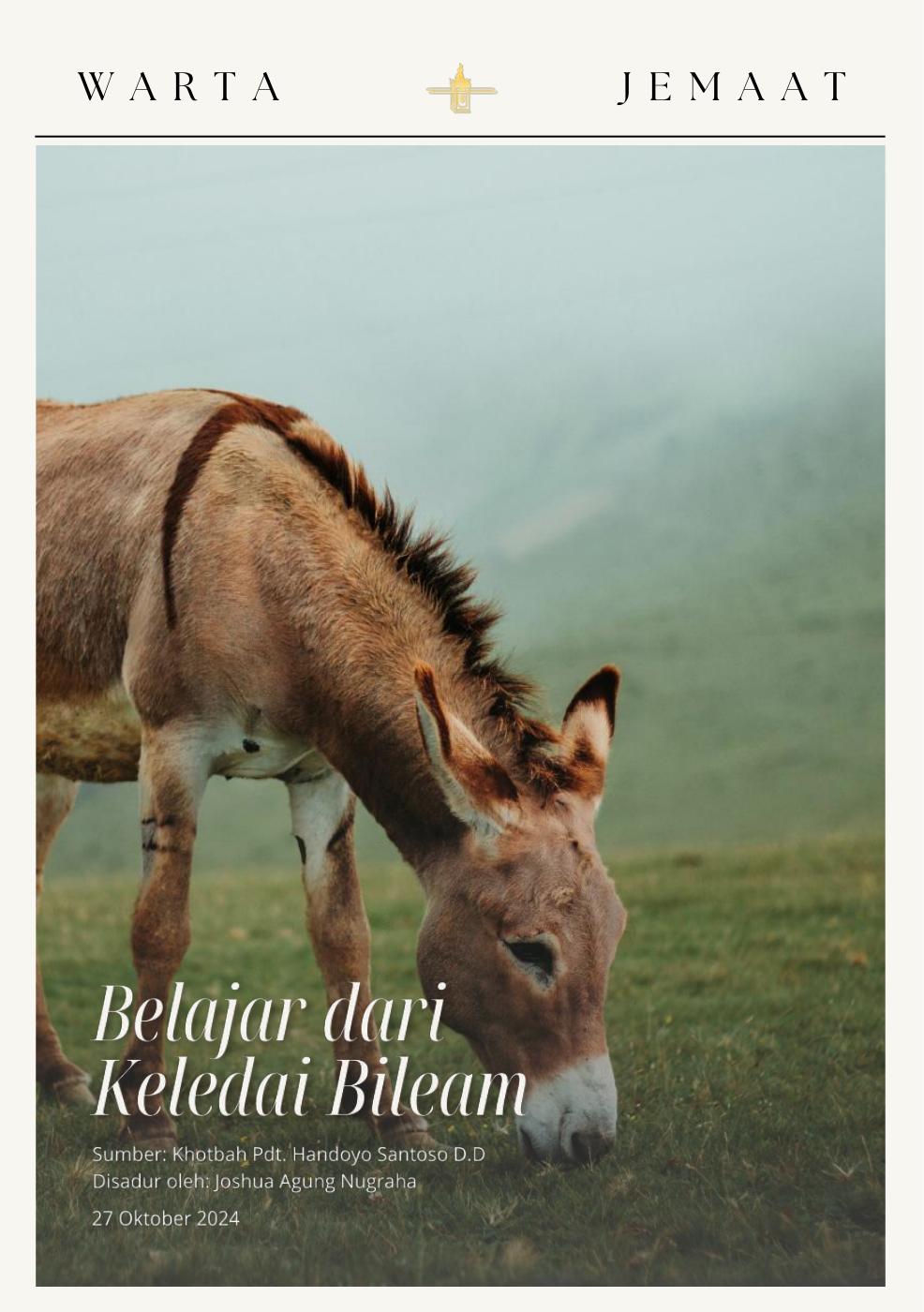 Belajar dari Keledai Bileam