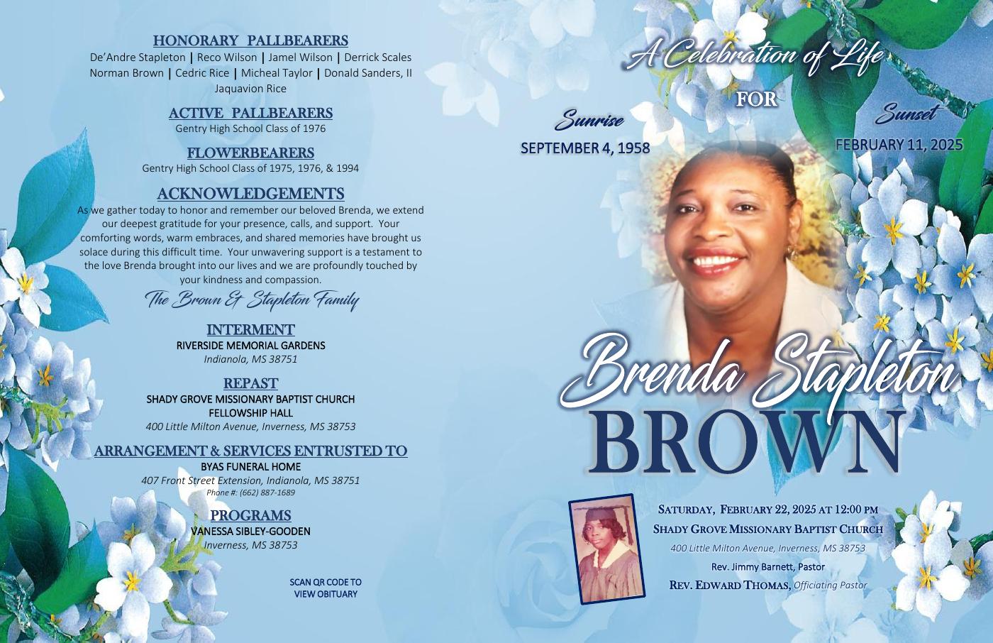 Brenda Stapleton Brown Obituary | PDF to Flipbook