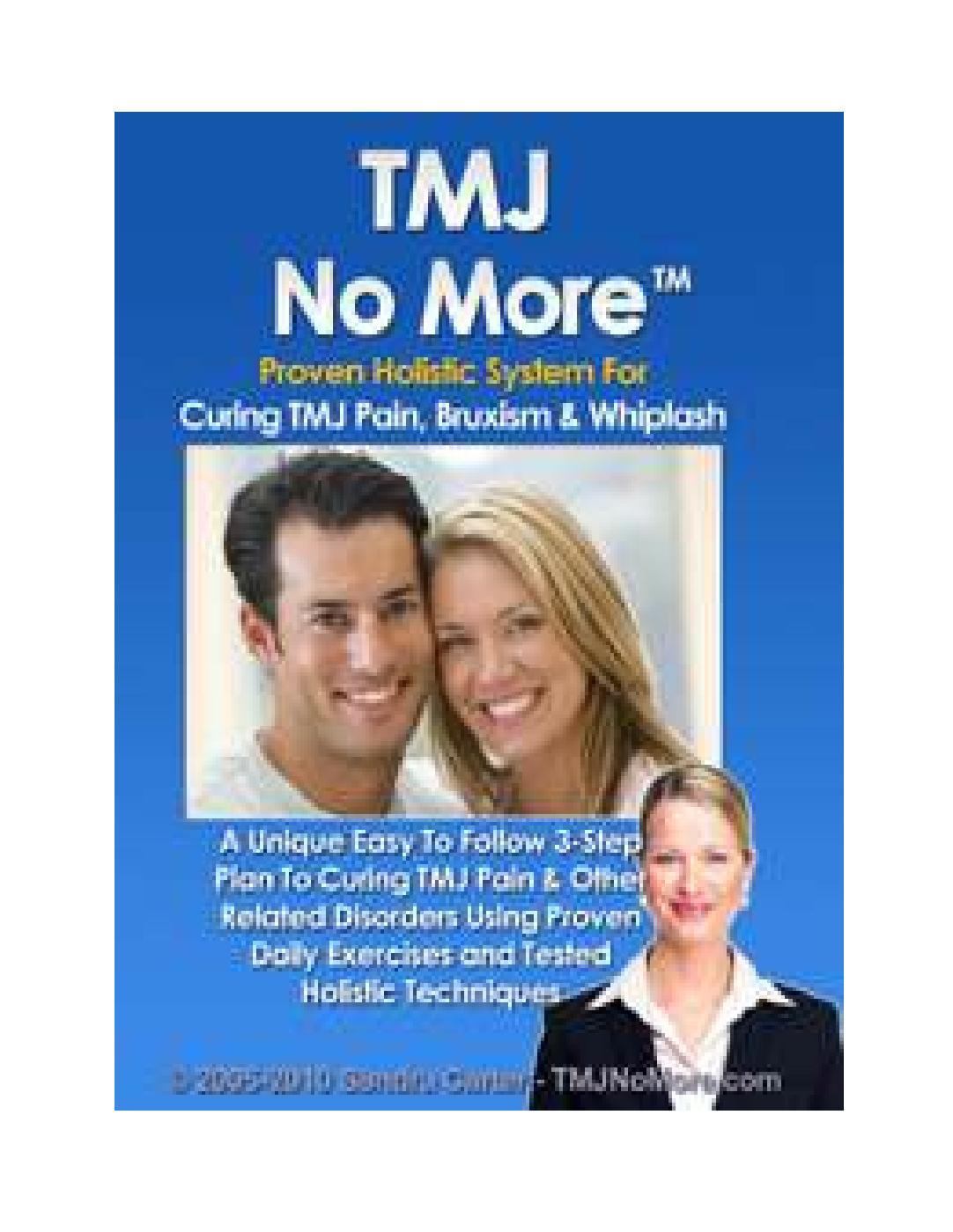 TMJ No More™ PDF eBook by Sandra Carter