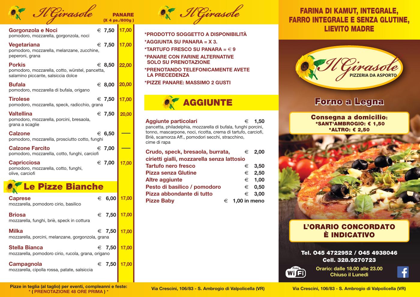PIZZERIA IL GIRASOLE | PDF to Flipbook