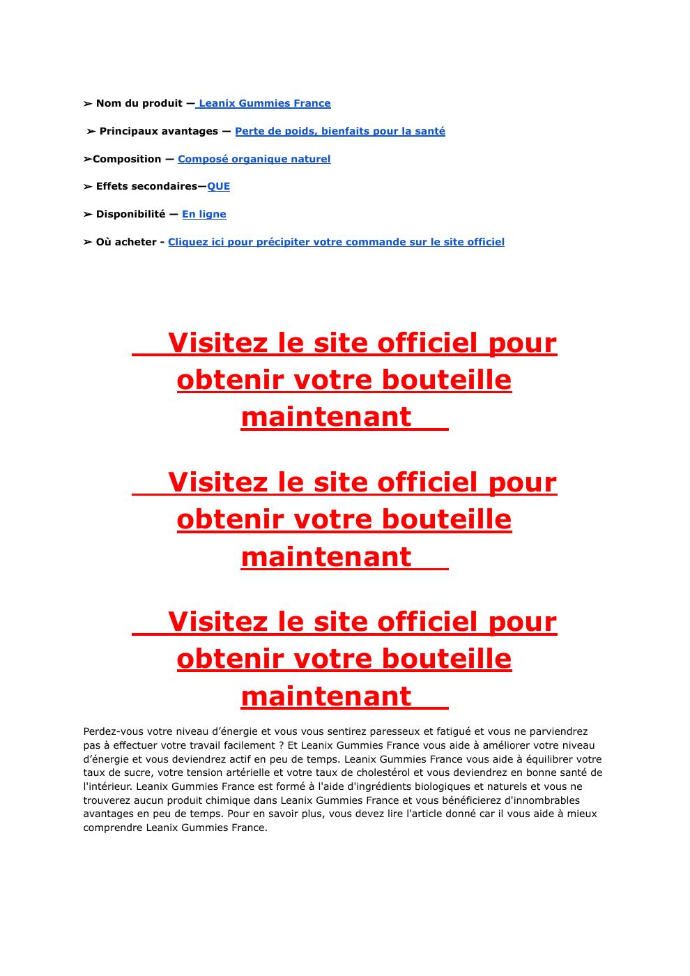 Leanix Gummies France( FR) Meilleurs Keto Gummies en 2024 ! | PDF to ...