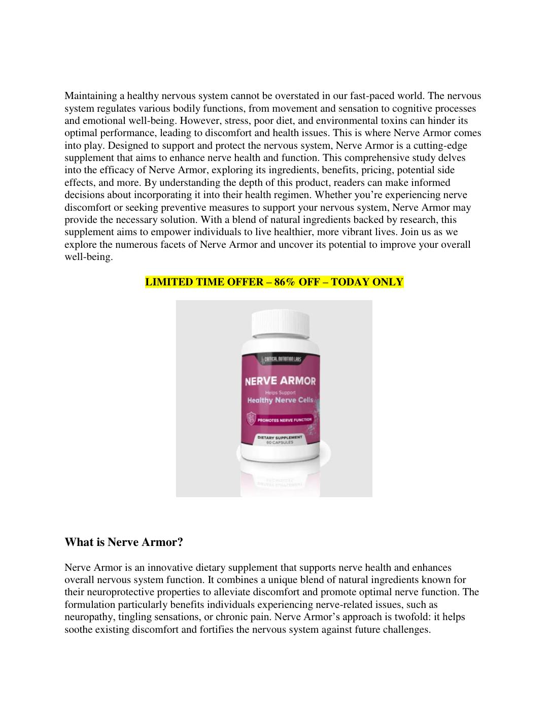 Nerve Armor Review (We Tried It 60 Days) My Honest Reviews and ...