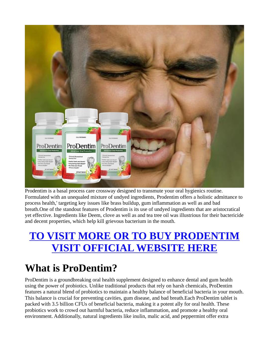 ProDentim Reviews Legit Or Another Advertised SCAM? | PDF to Flipbook