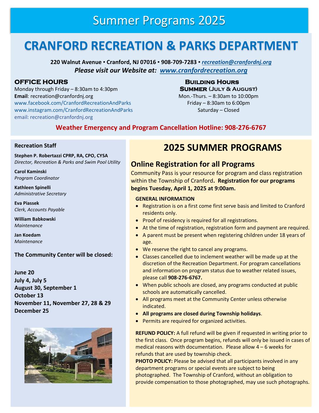 Summer Recreation Programs 2025 | PDF to Flipbook
