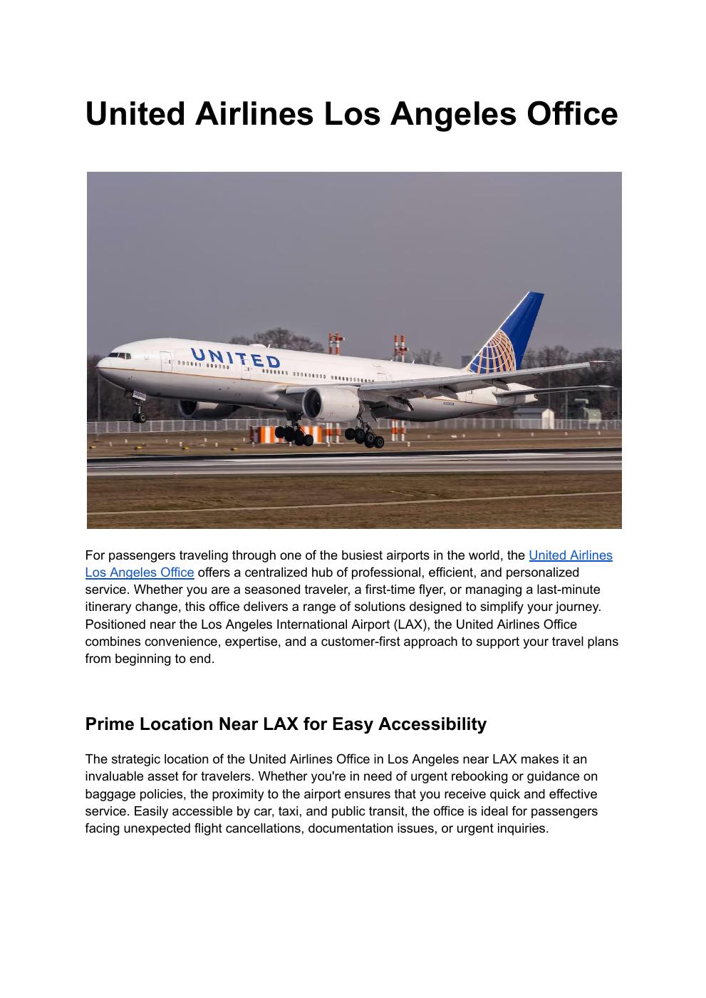 United Airlines Los Angeles Office | PDF to Flipbook