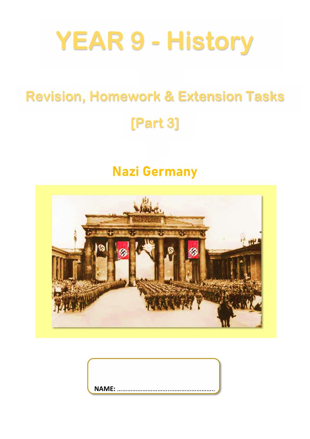 Homework Booklet on Nazi Germany | PDF to Flipbook