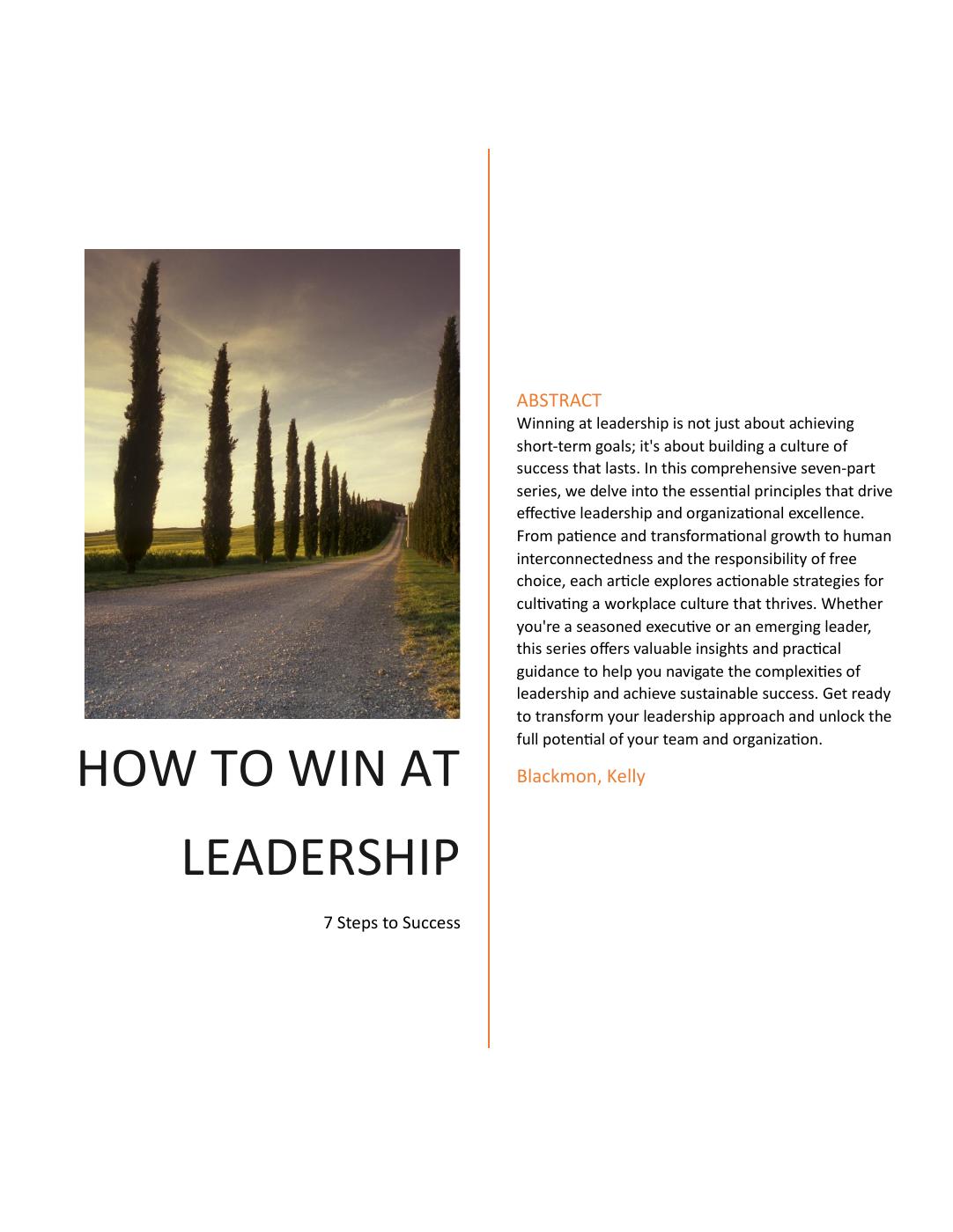 How to Win at Leadership | PDF to Flipbook