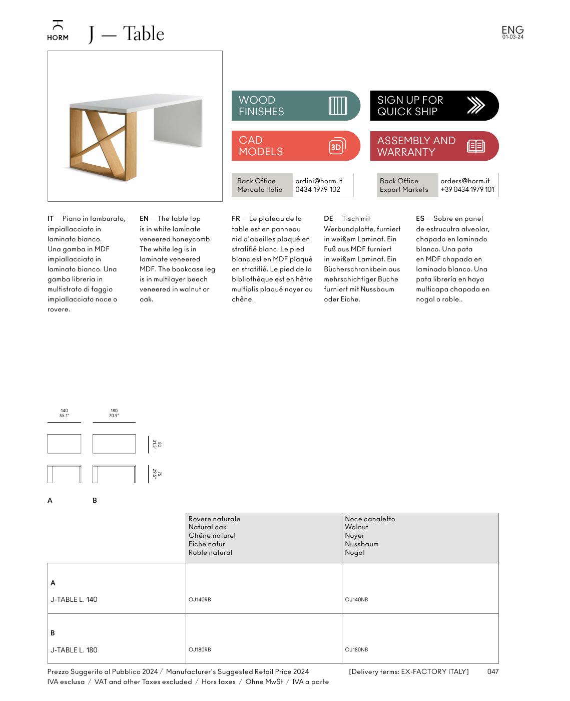 J-Table-Tech Sheet ENG