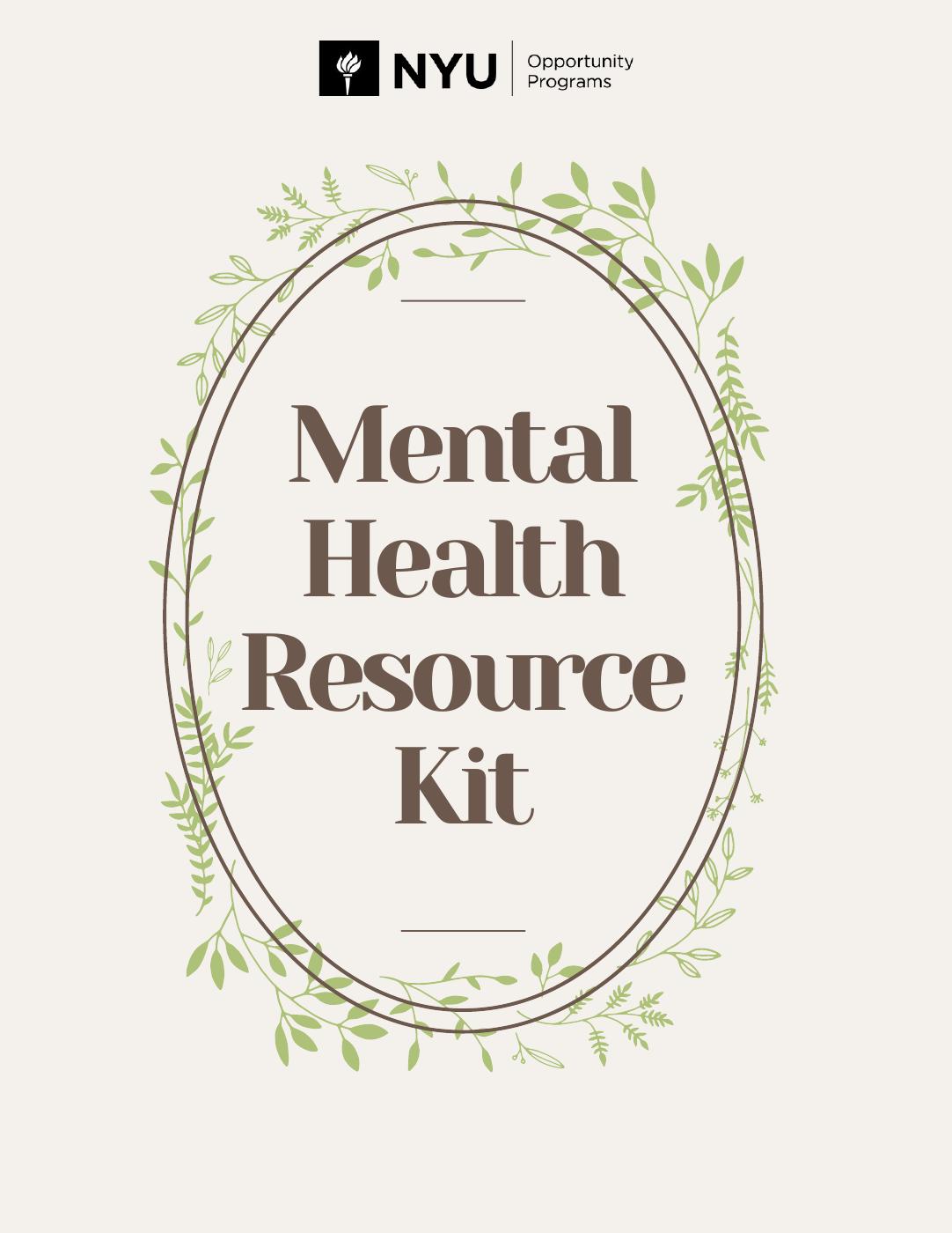 Mental Health Resource Kit