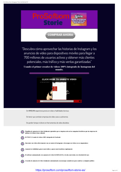 ProSoftom Storie Instagram Video Ads Builder ES