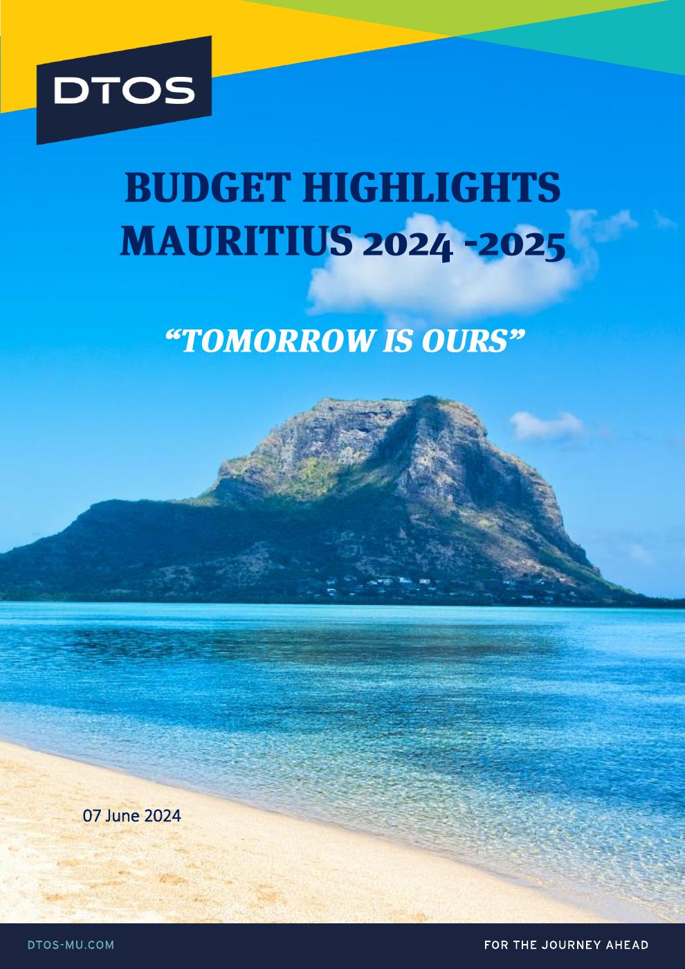 BUDGET HIGHLIGHTS MAURITIUS 2024 - 2025 | PDF to Flipbook