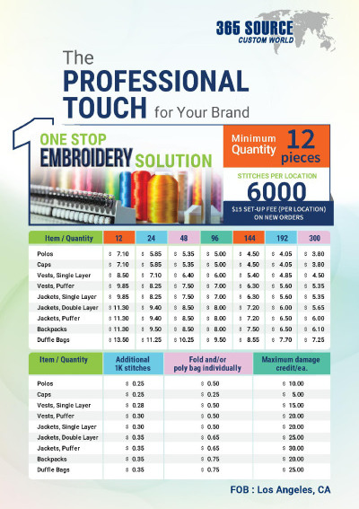 Embroidery Pricing | PDF to Flipbook