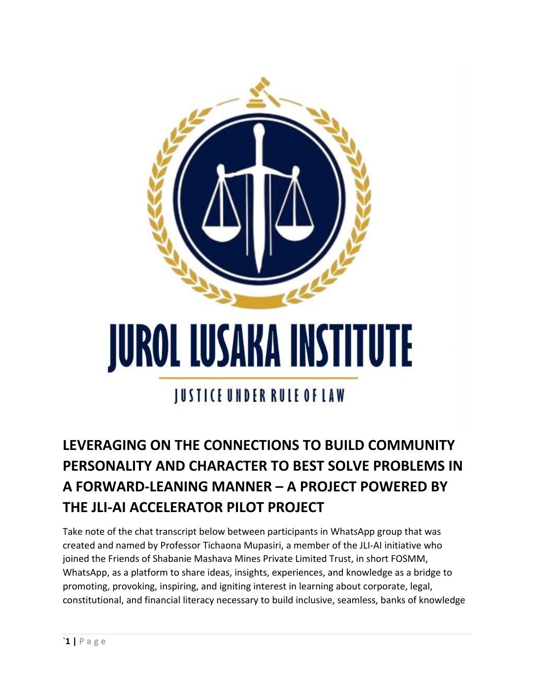 THE PROMISE AND CHALLENGES OF BUILDING HUMAN AND INSTITUTIONAL CAPACITY ...