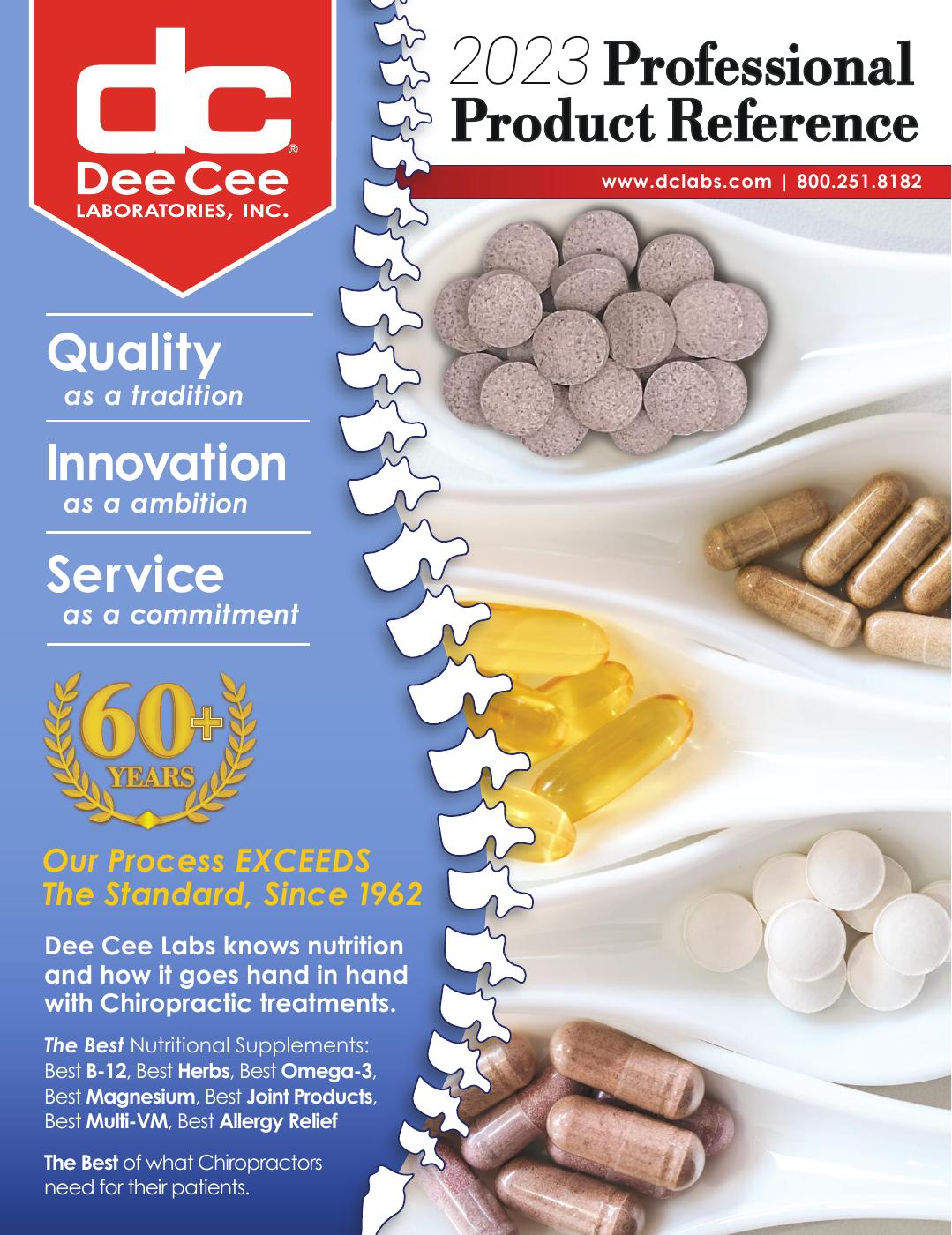 Dee Cee Laboratories Professional Product Reference Guide