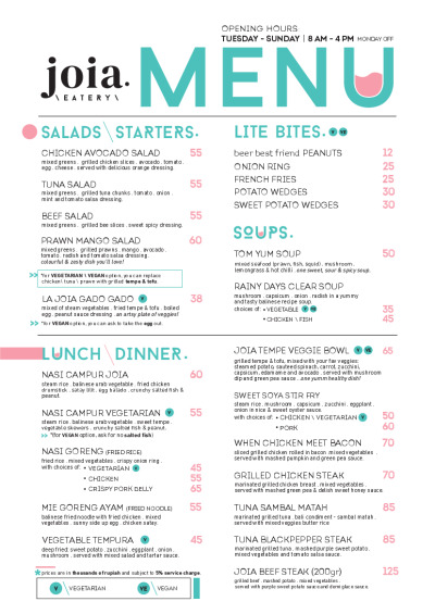 Joia Eatery Menu 2023 | PDF to Flipbook