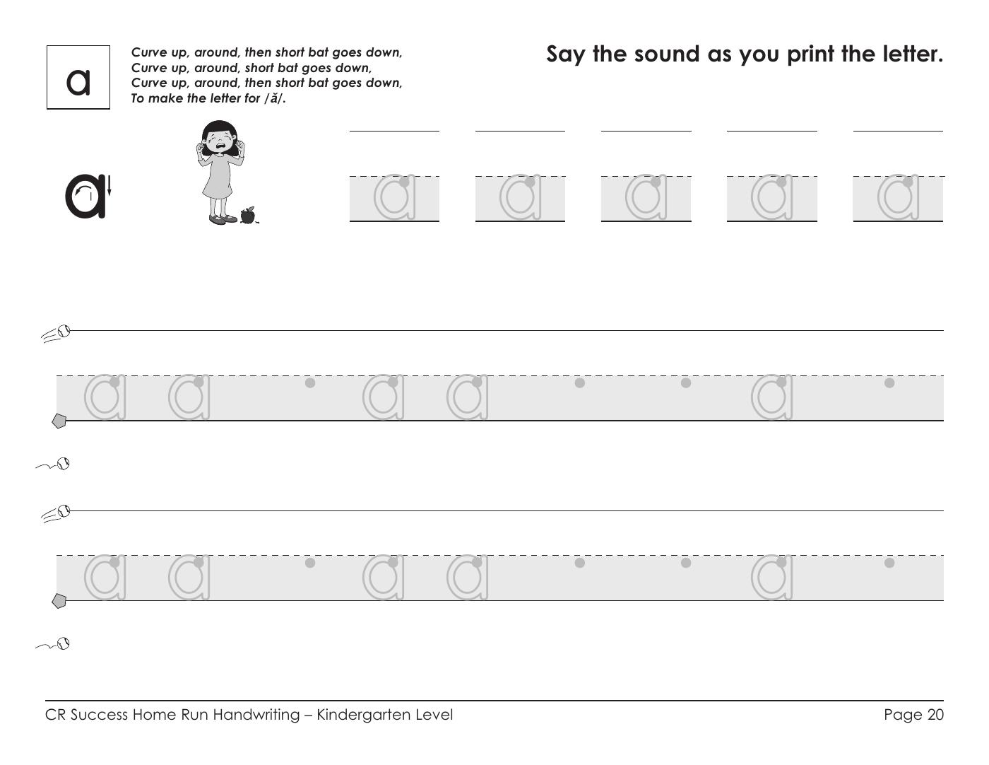 Sample Lesson from the Home Run Handwriting Student Workbook