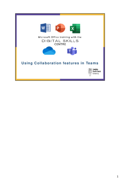 Using Collaboration features in MS Teams