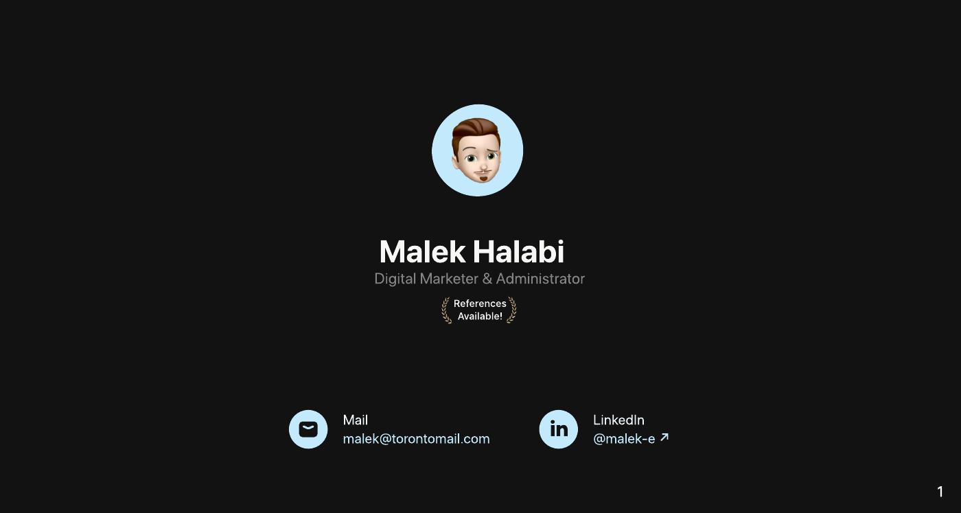 Malek's Portfolio