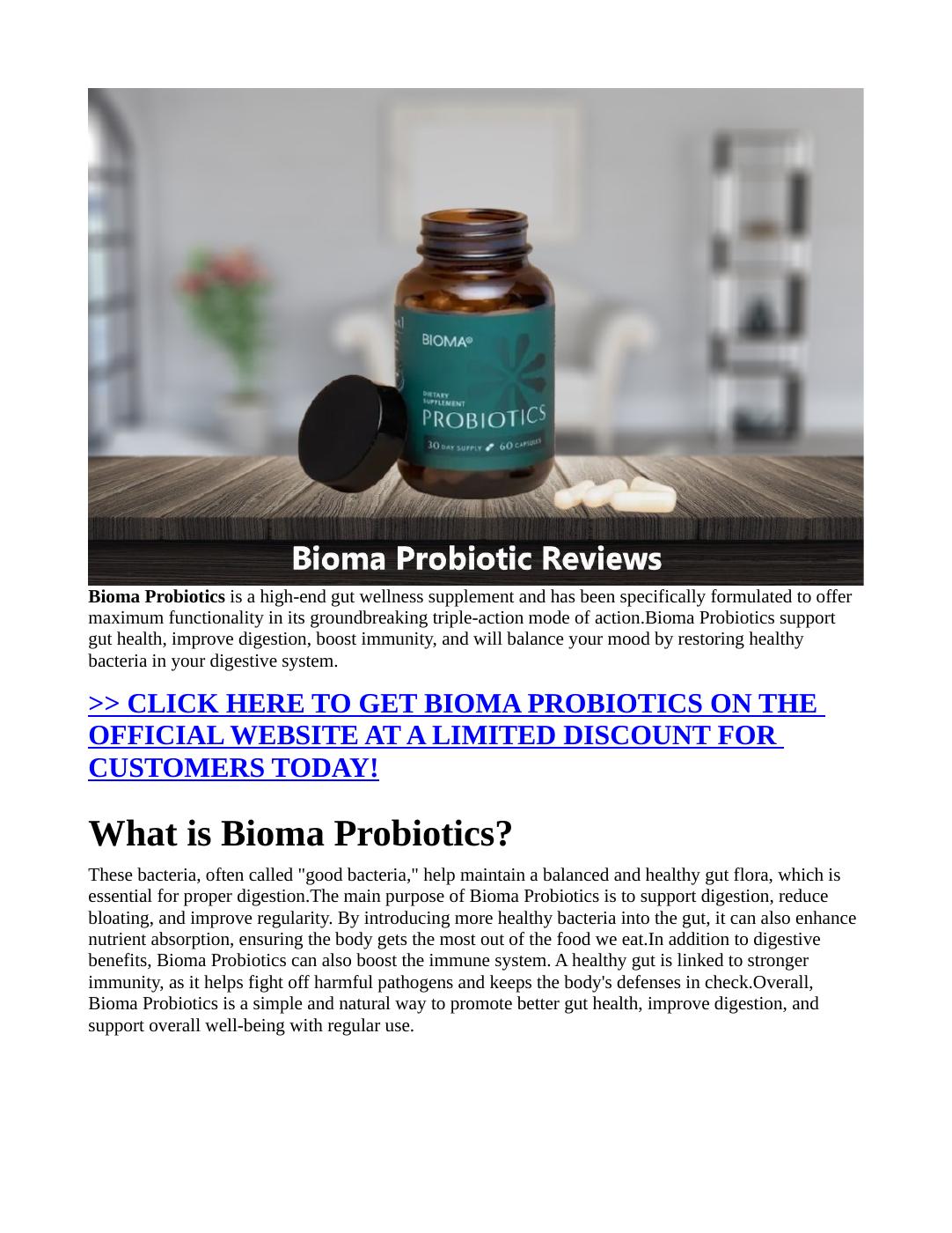 Bioma Probiotics — [TOP 5 BENEFITS 2025!] With PRICE? | PDF to Flipbook