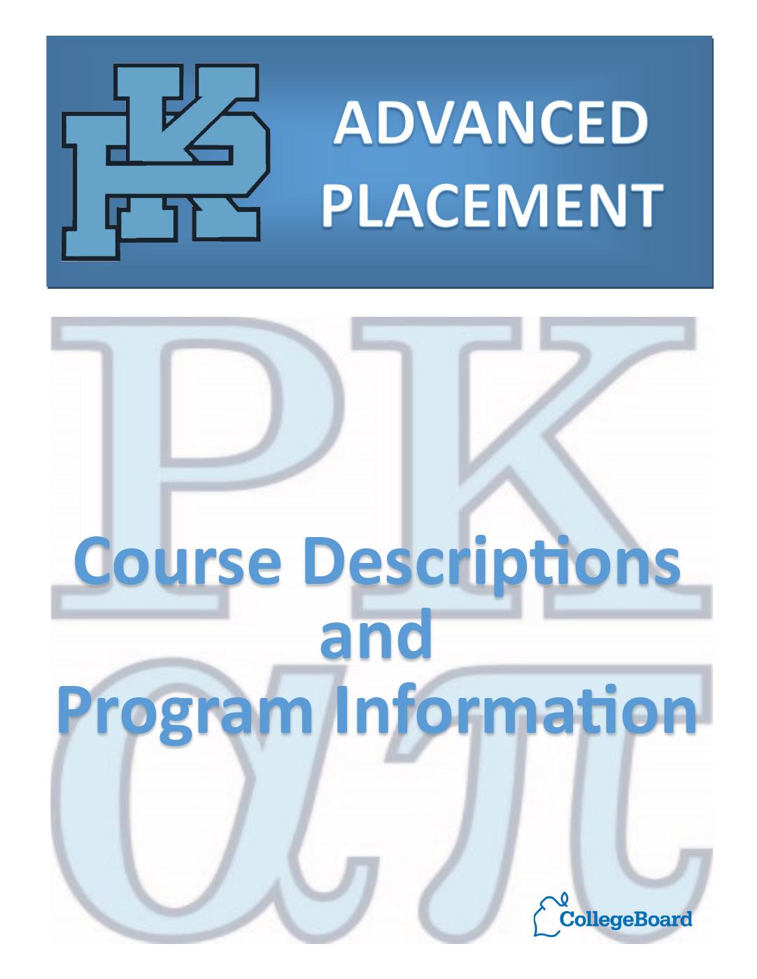 Advanced Placement at PK