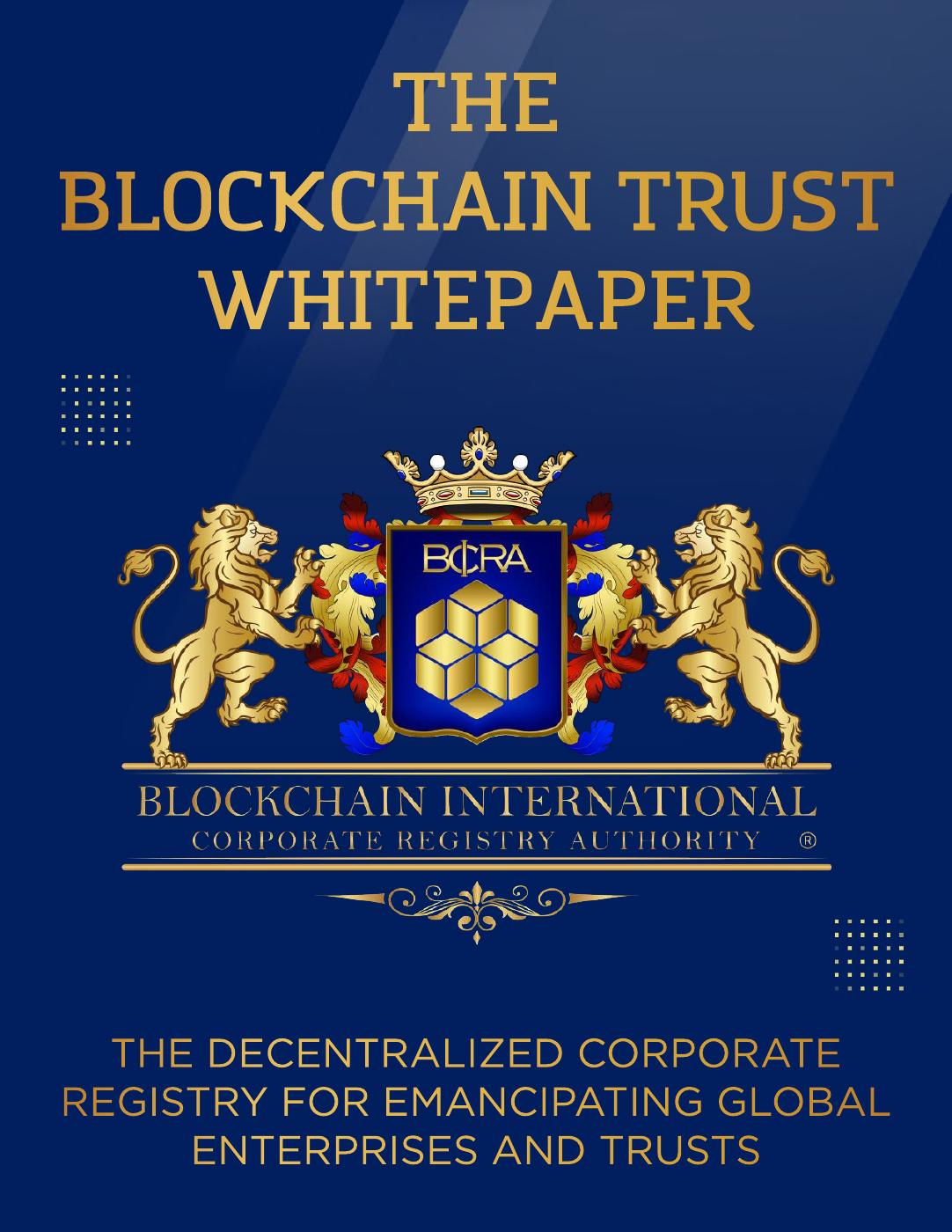 WHITE PAPER - THE BLOCKCHAIN TRUST
