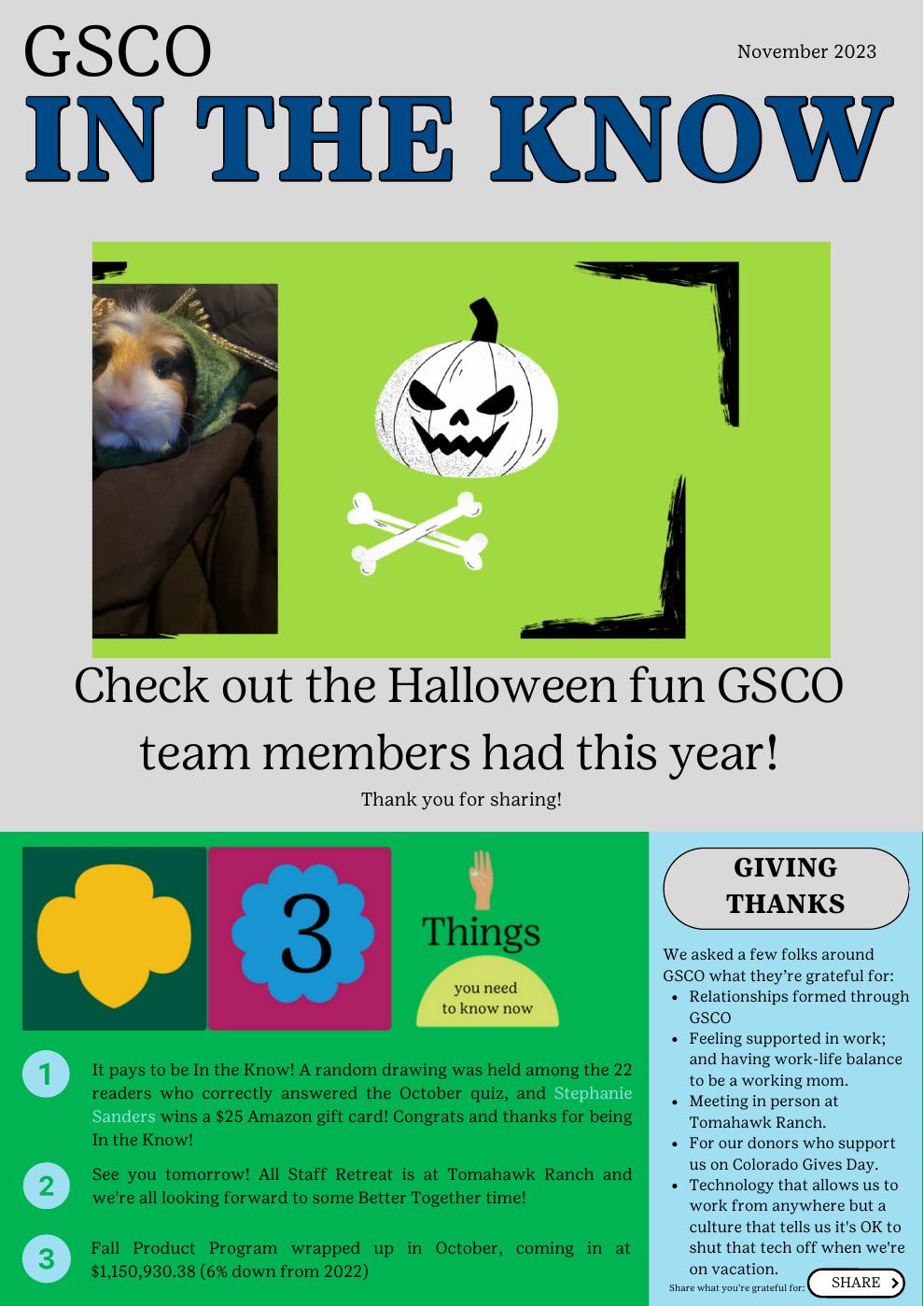 GSCO In the Know - November 2023 | PDF to Flipbook