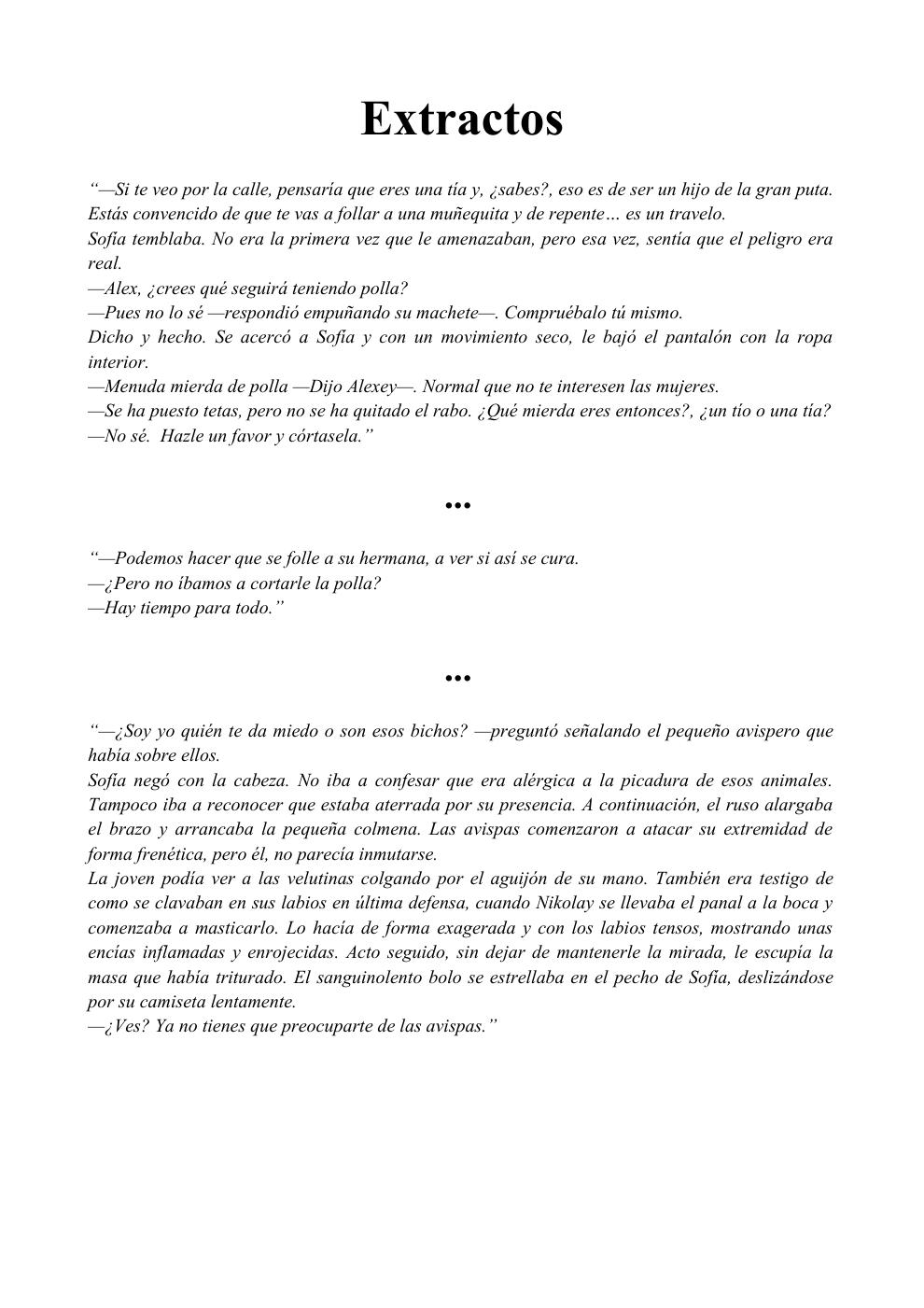 Extractos de la novela. | PDF to Flipbook