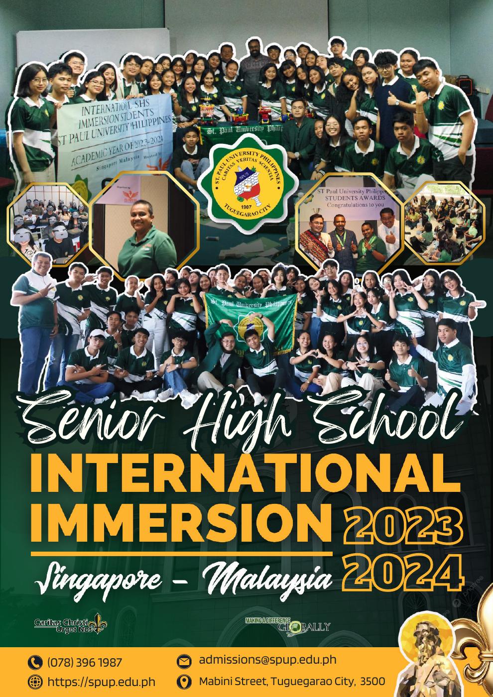 SPUP-SHS INTERNATIONAL IMMERSION 2023-2024 | PDF to Flipbook