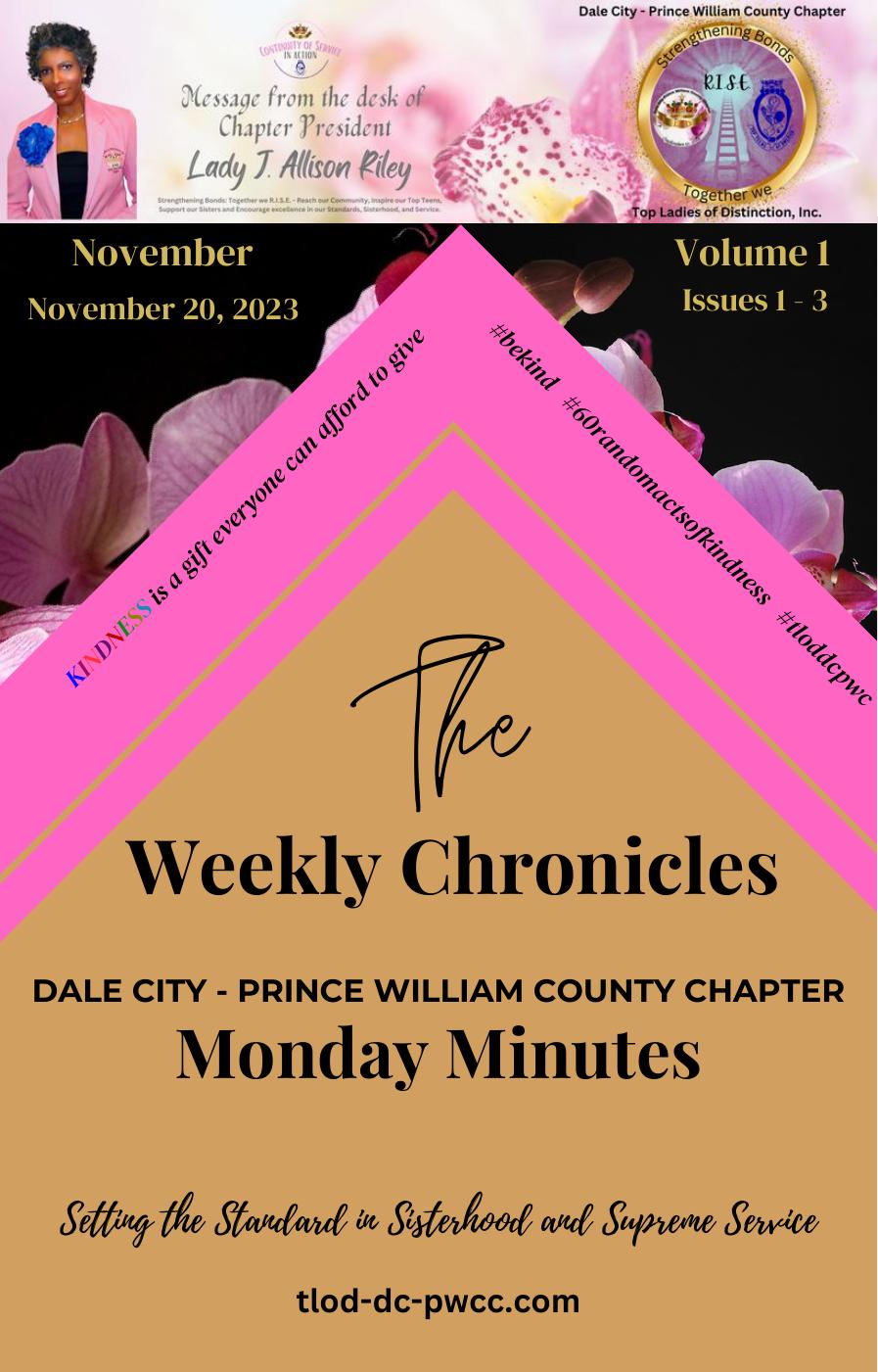 The Weekly Chronicles DCPWC Chapter