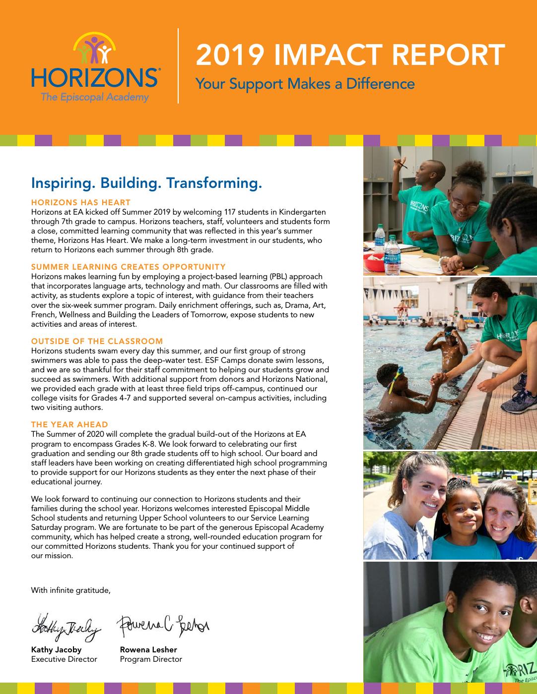 Horizons 2019 Summer Impact Report | PDF to Flipbook