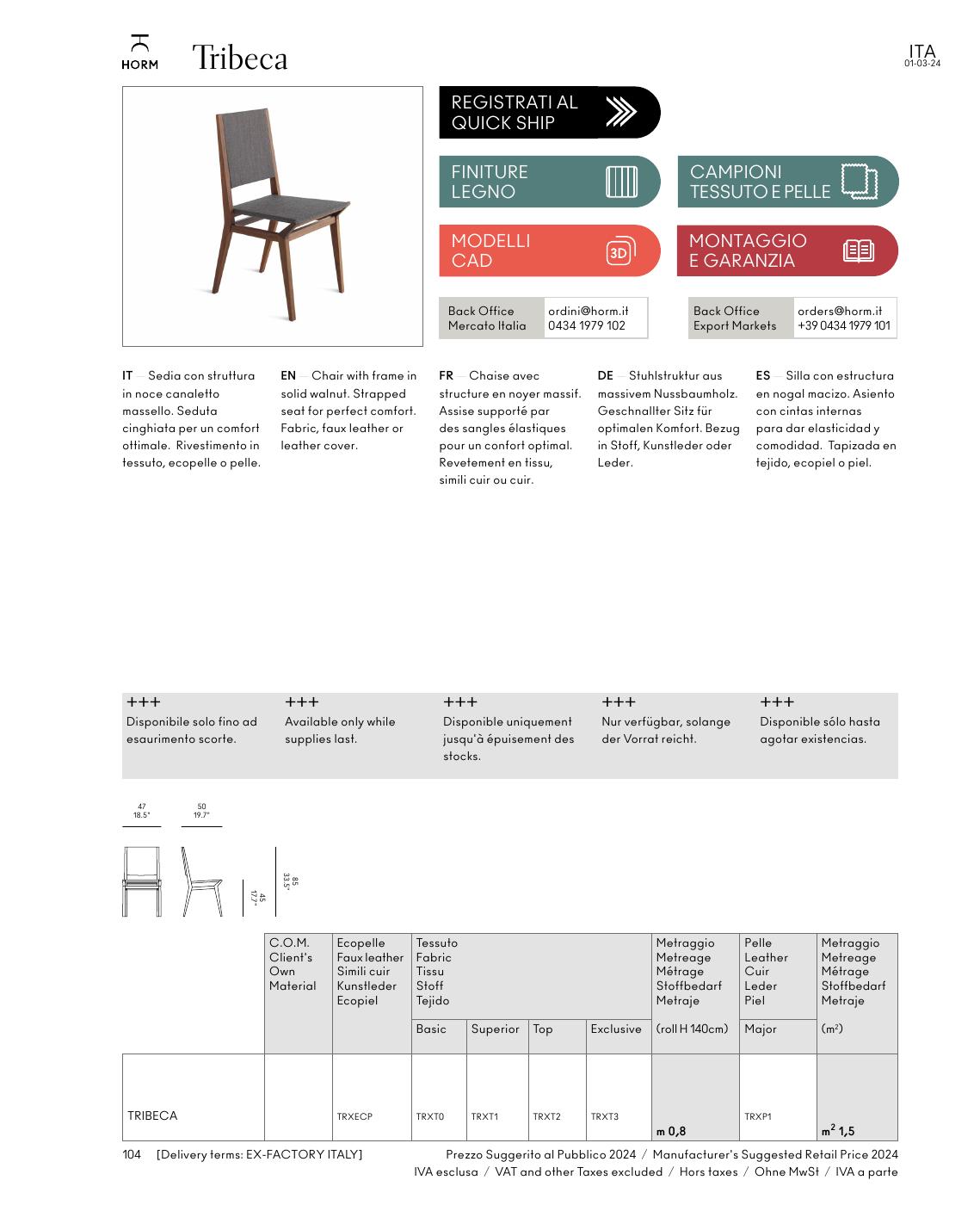 Tribeca-Tech Sheet ITA