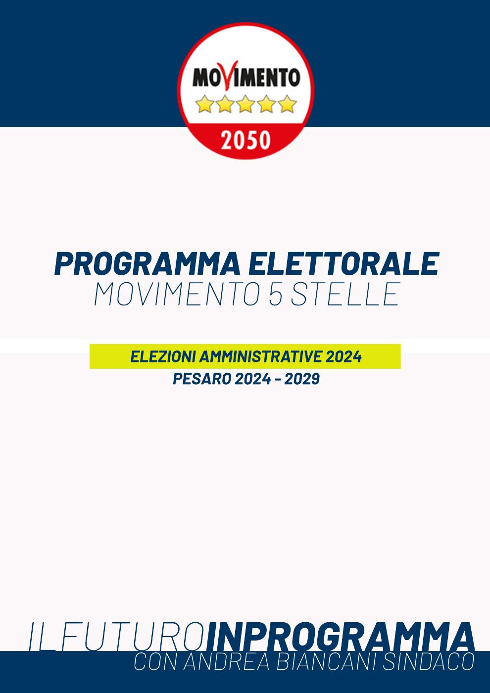 PROGRAMMA ELETTORALE M5S PESARO (2024) | PDF to Flipbook