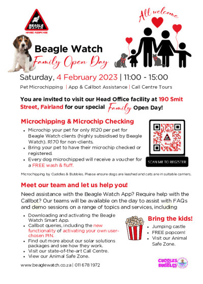 Beagle Watch Family OPEN DAY