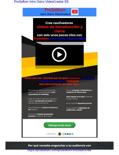 ProSoftom Intro Outro VideoCreator ES