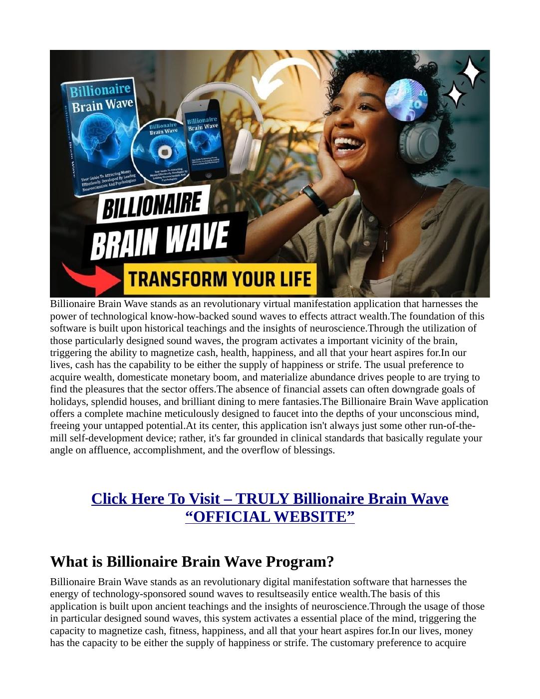 Billionaire Brain Wave (LEGIT OR SCAM) - Really Work? | PDF to Flipbook
