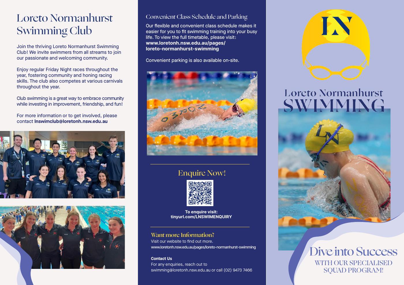 Loreto Normanhurst Swimming Brochure