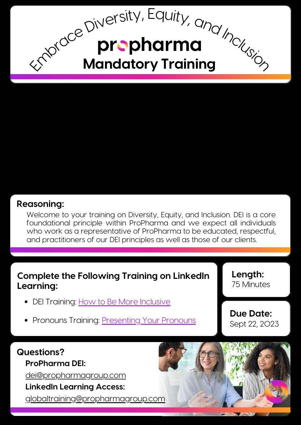 DEI Mandatory Training Flyer