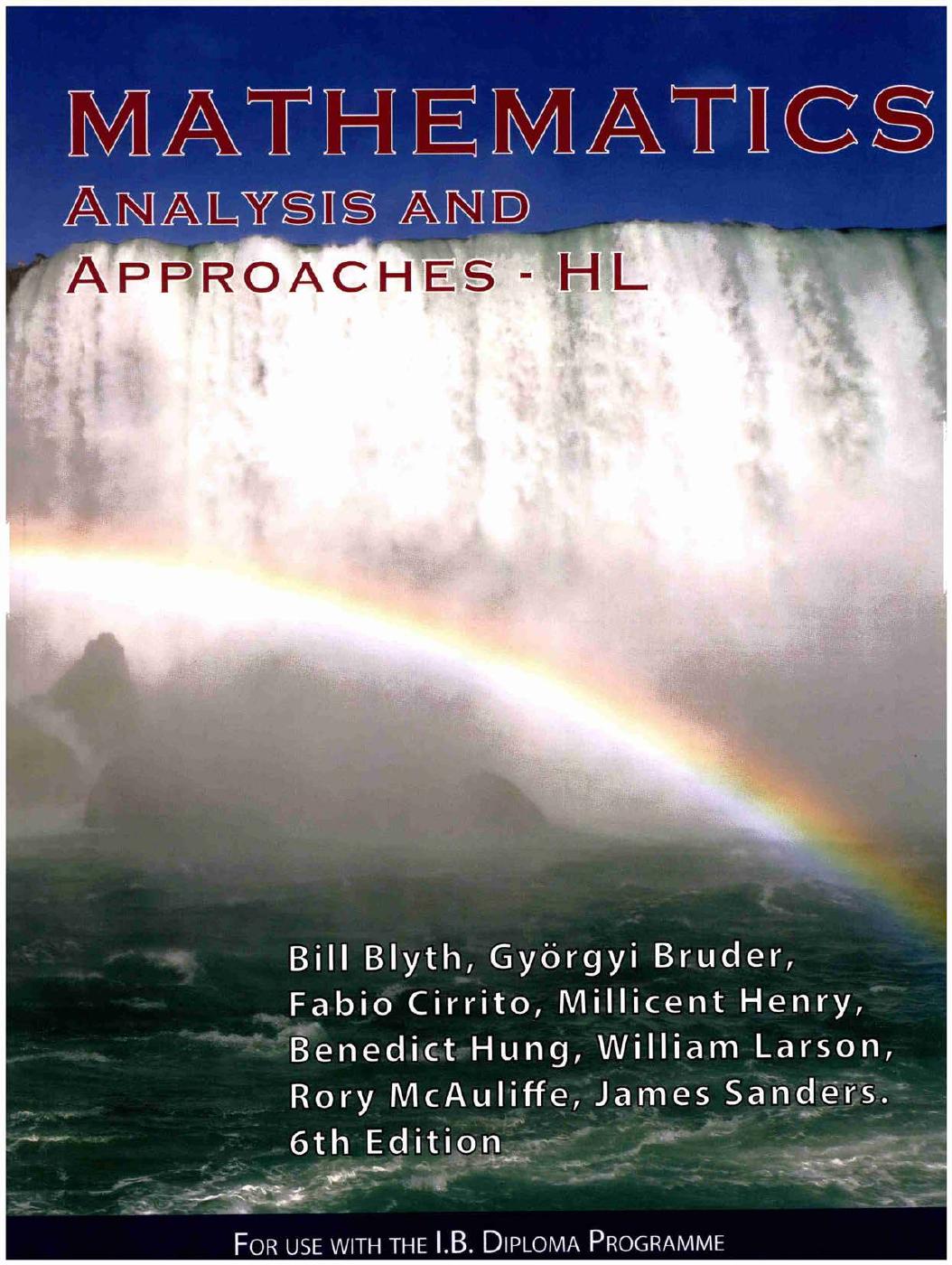 9781921784828 IB Mathematics Analysis and Approaches HL