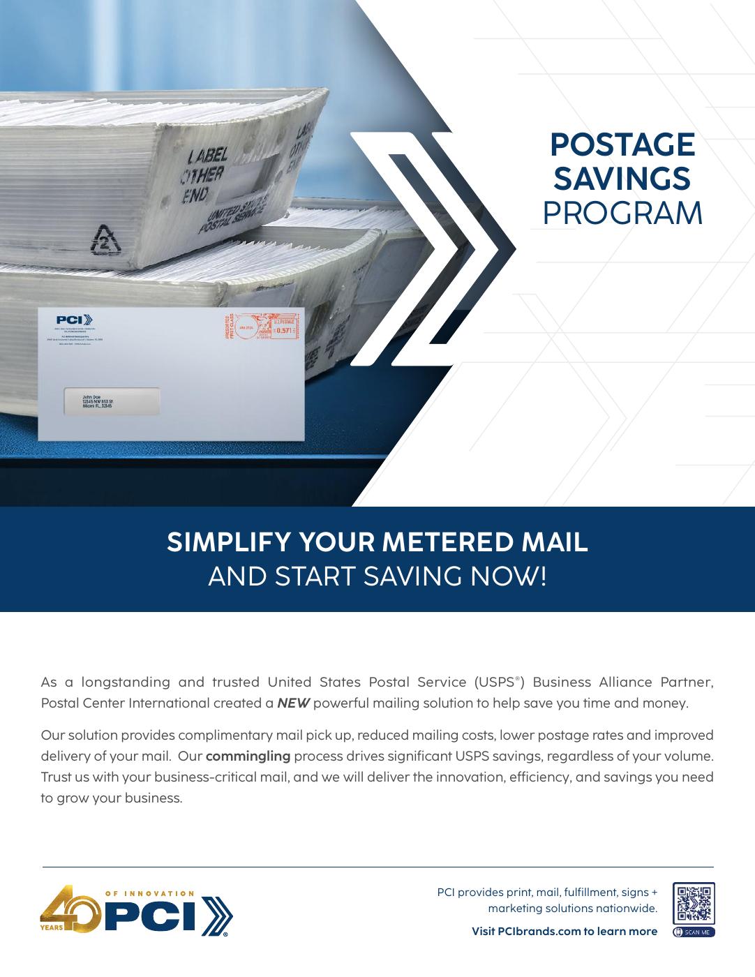 Postage Savings Program