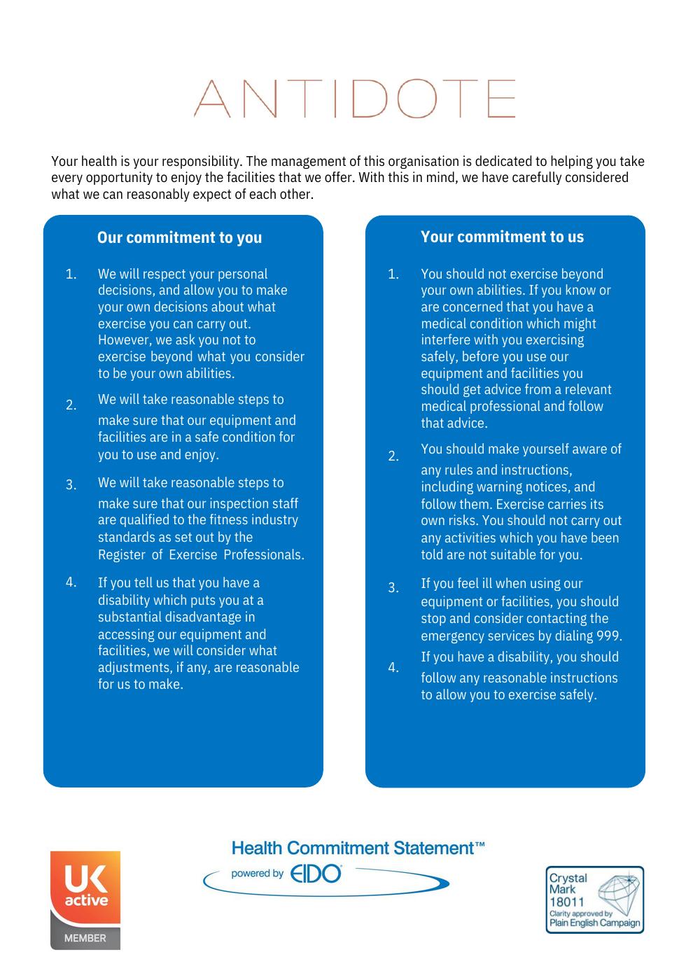 Health Commitment Statement | PDF to Flipbook