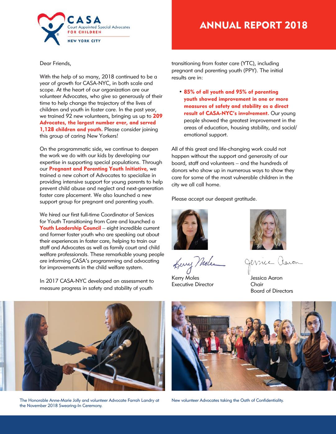 2018 CASA Annual Report | PDF to Flipbook