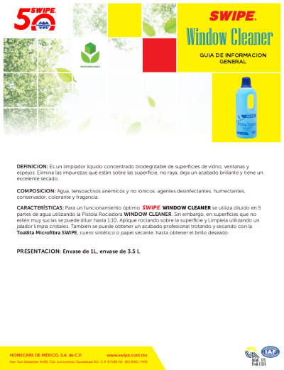 SWIPE WINDOW CLEANER GUÍA DOMÉSTICA