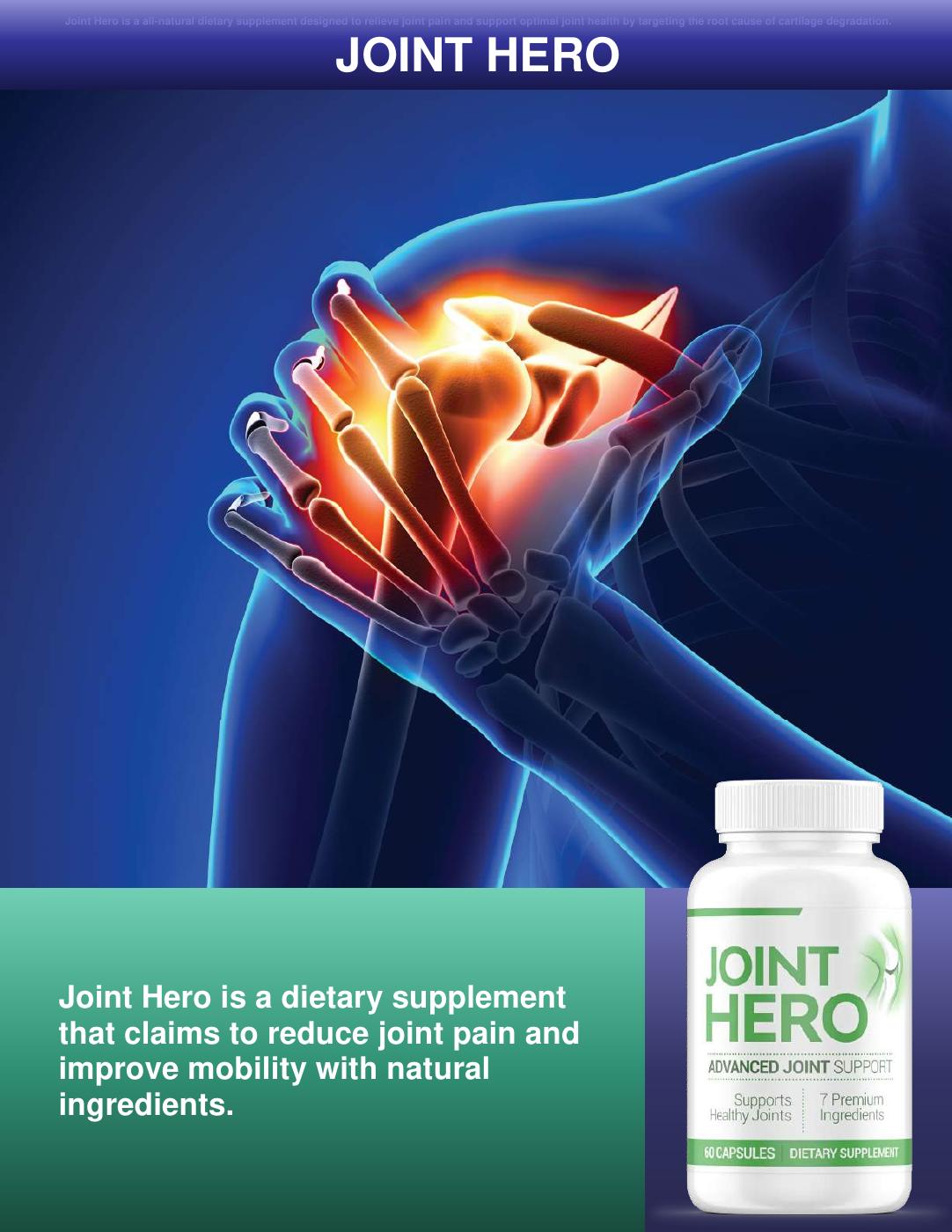 Joint Hero Reviews | Joint Hero Supplement