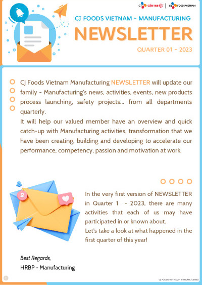 (ENG) CJ Foods Vietnam - Manufacturing Newsletter Q1.2023 | PDF to Flipbook