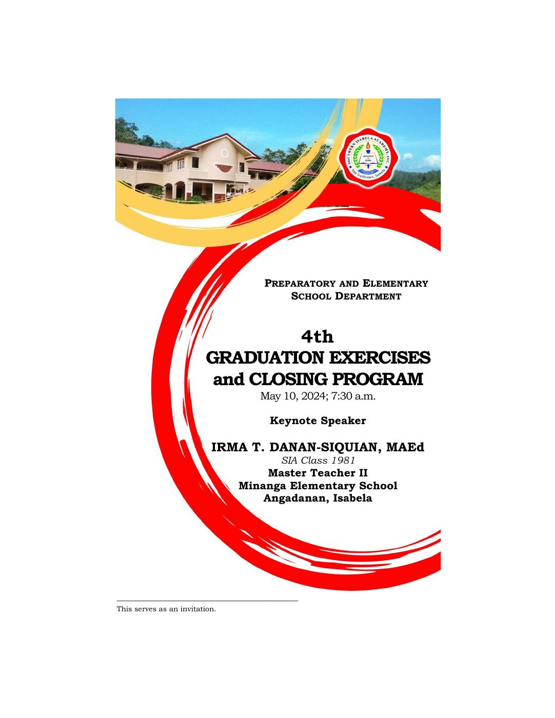 4th Graduation Exercises and Closing Program | PDF to Flipbook