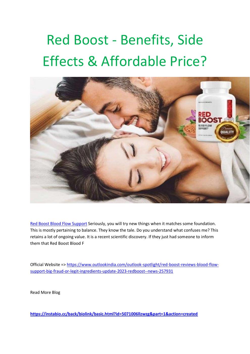Red Boost - Benefits, Side Effects & Affordable Price? | PDF to Flipbook