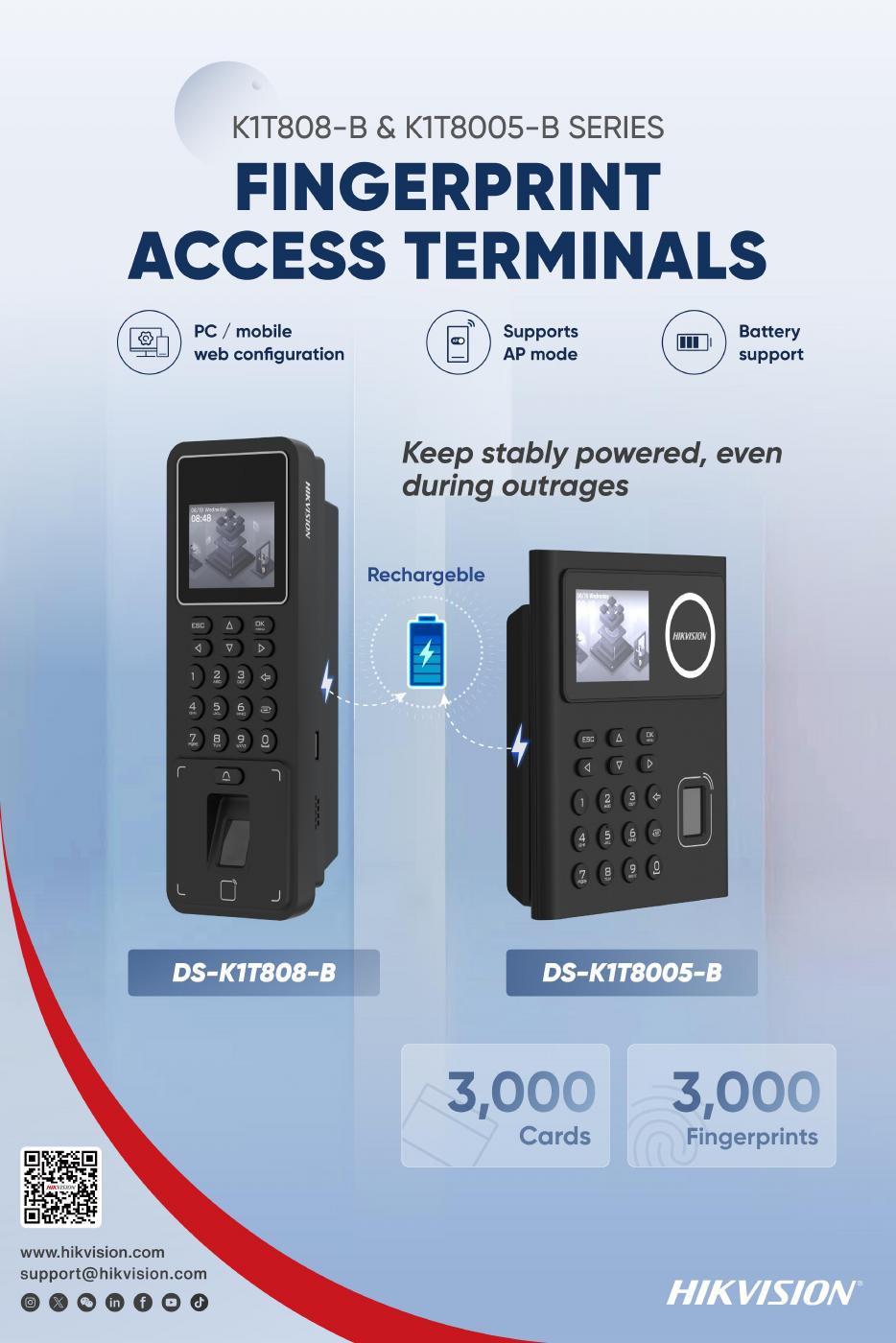 Poster - K1T808-B and K1T8005-B Series Fingerprint Access Terminals
