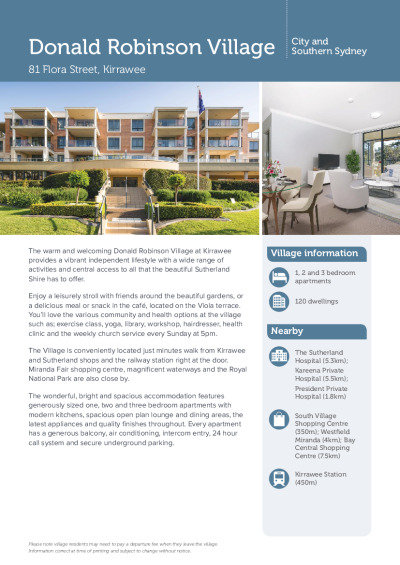 Donald Robinson Village Brochure | PDF to Flipbook