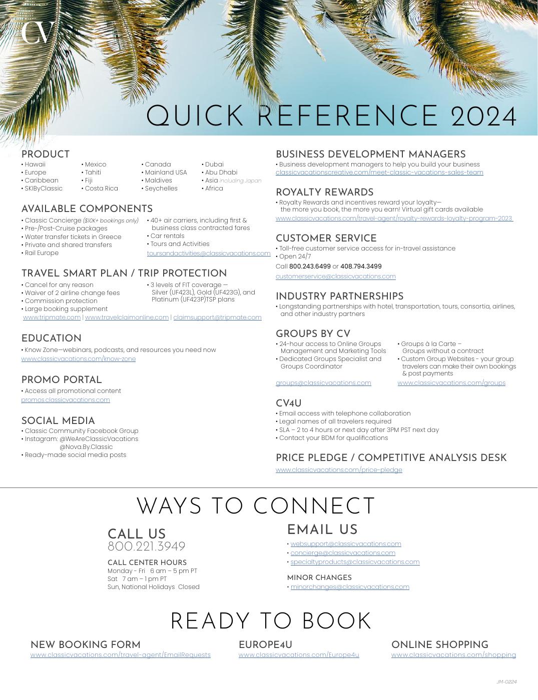 CV Quick Reference Guide 2024