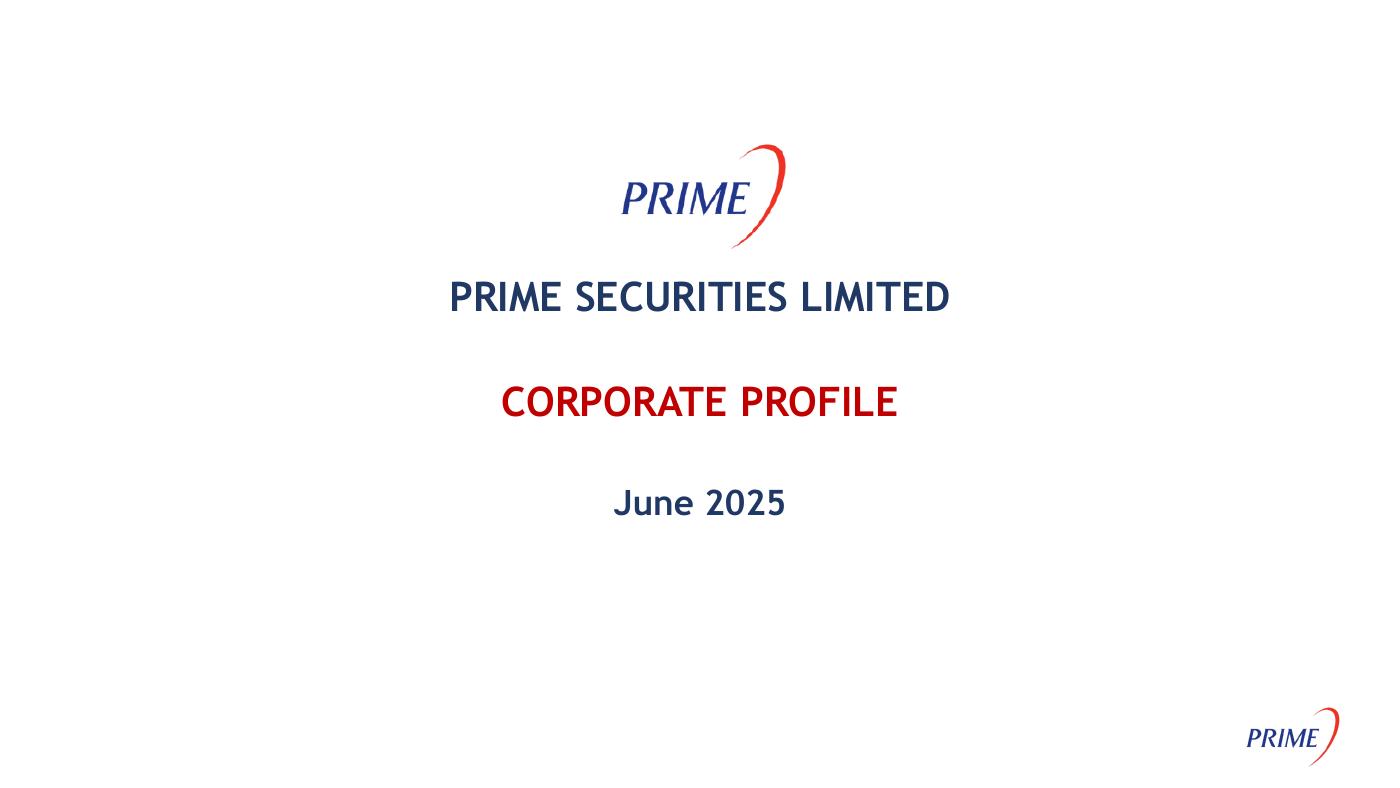 Prime Securities Ltd. - Corporate Profile